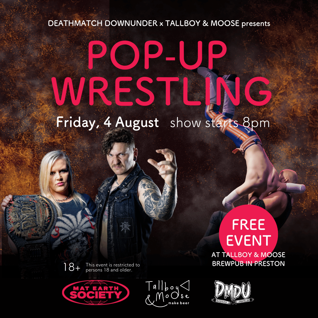 Pop-Up Wrestling with Mat Earth Society – Tallboy & Moose
