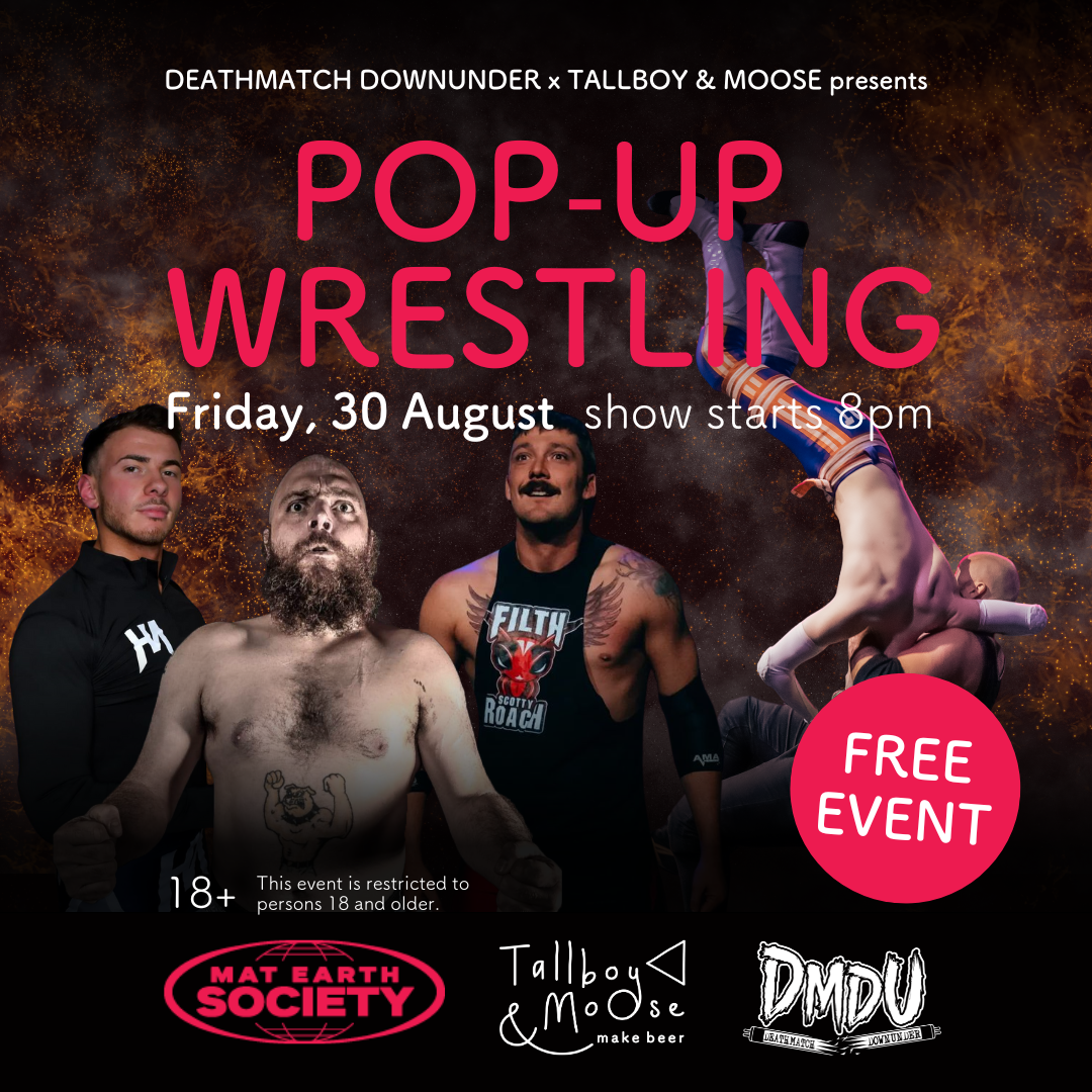 Pop-Up Wrestling with Mat Earth Society – Tallboy & Moose